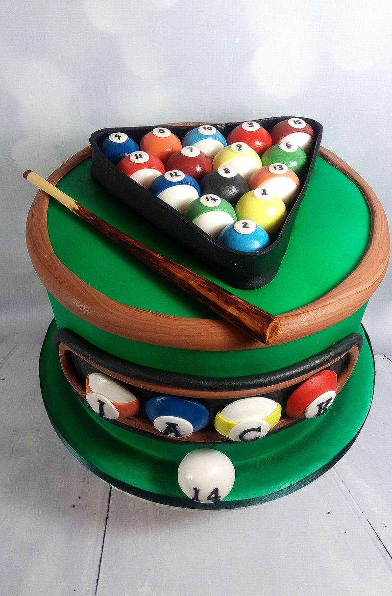 pool table birthday cake
